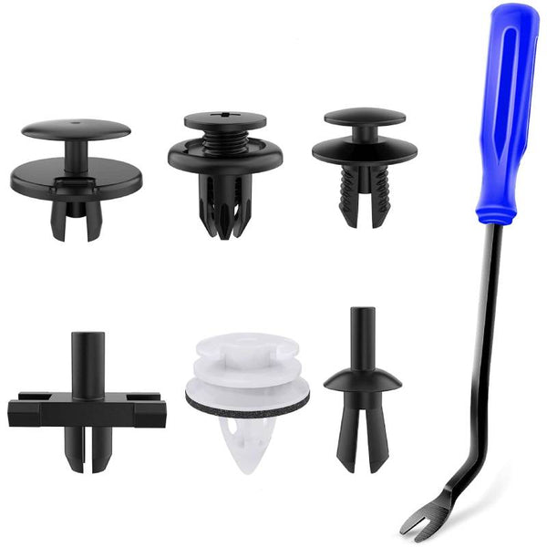 120 Pcs Car Bumper Retainer Clips & Nylon Fasteners Rivet Kit 5mm 6mm ...