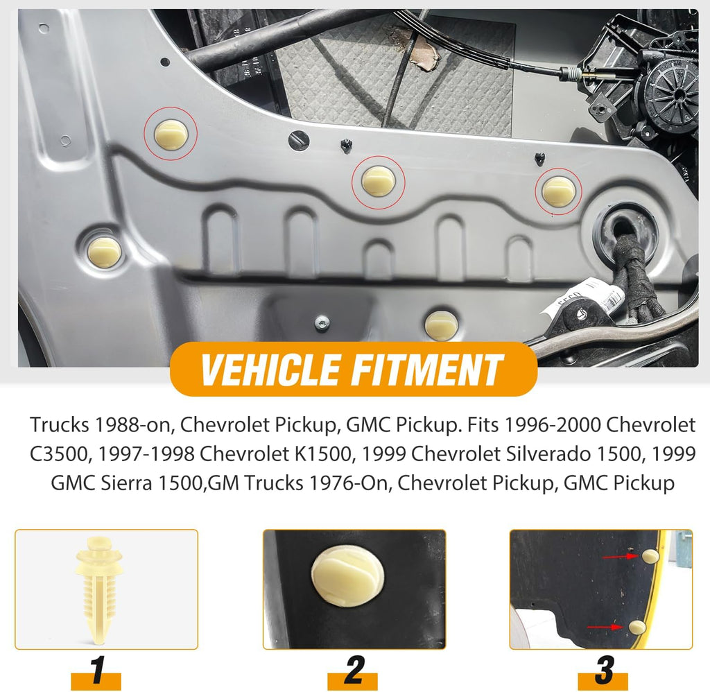 50 Pcs Door Panel Clips Retainers Replaces for GM 15545202 Chevrolet P ...
