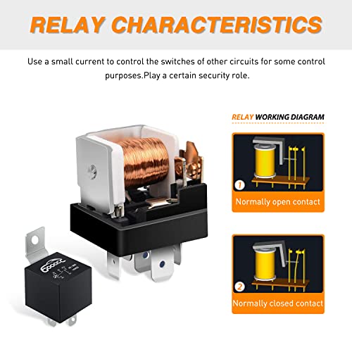 5 Pin Automotive SPDT Tilt Trim Relay Replacement 12V 40/30 AMP Electr ...