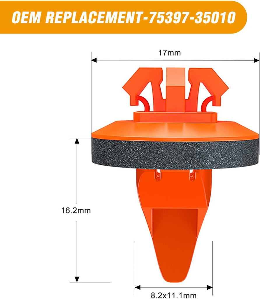 100 Pcs Fender Flare Retaining Retainer Clips Compatible for Toyota 4R ...