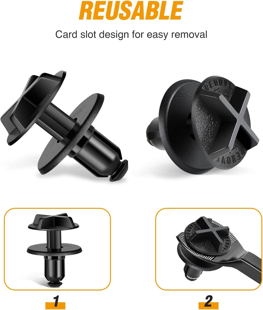 50 Pcs Lower Radiator Shield Push-Type Retainer Clips For Ford W705957 ...