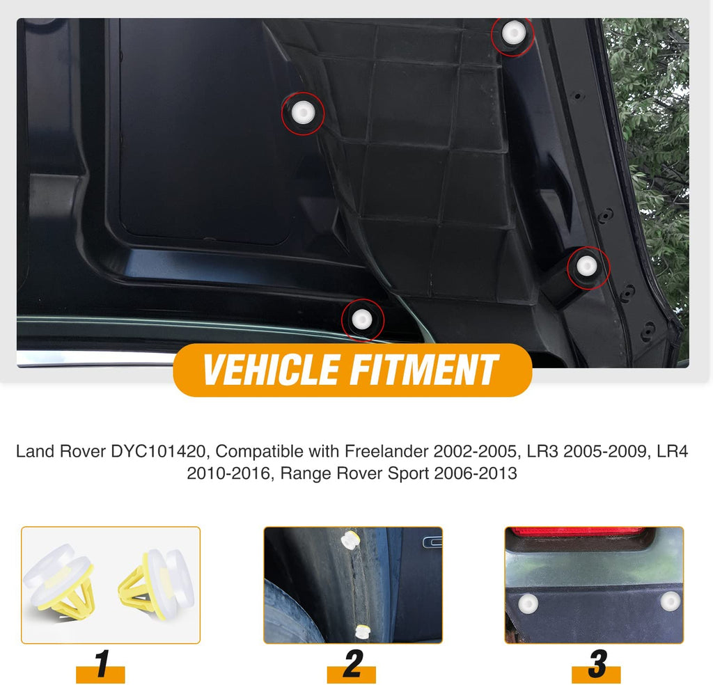 50 Pcs Lower Door Sill Moulding Clip For Land Rover Freelander LR3 LR4 ...