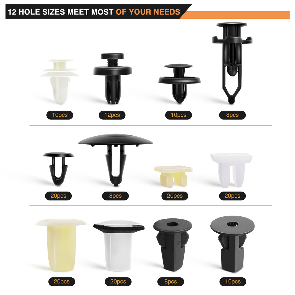 166 Pcs Car Retainer Retaining Clips & Screw Grommets For GM Toyota Ho ...