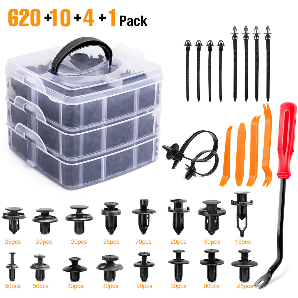635 Pcs Car Push Retainer Retaining Clips For Toyota GM Ford Honda Acu ...